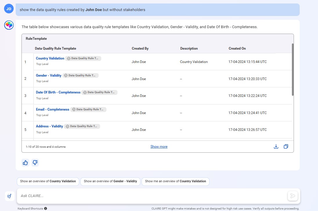 Claire Gpt Data Quality Use Cases And Best Practices Informatica
